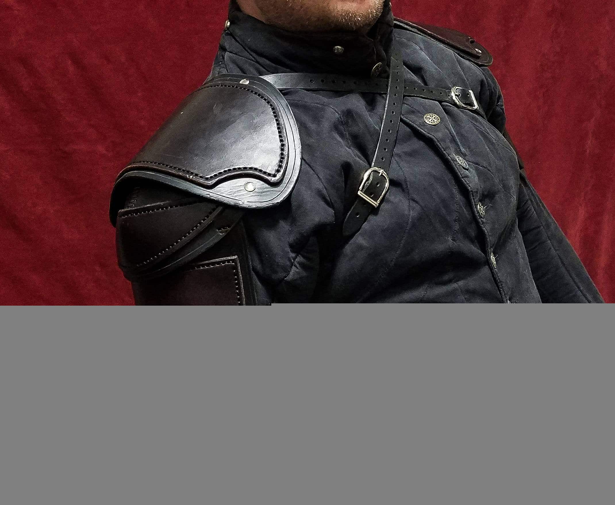 Shoulder Armor Style 3 - Grommet's Leathercraft