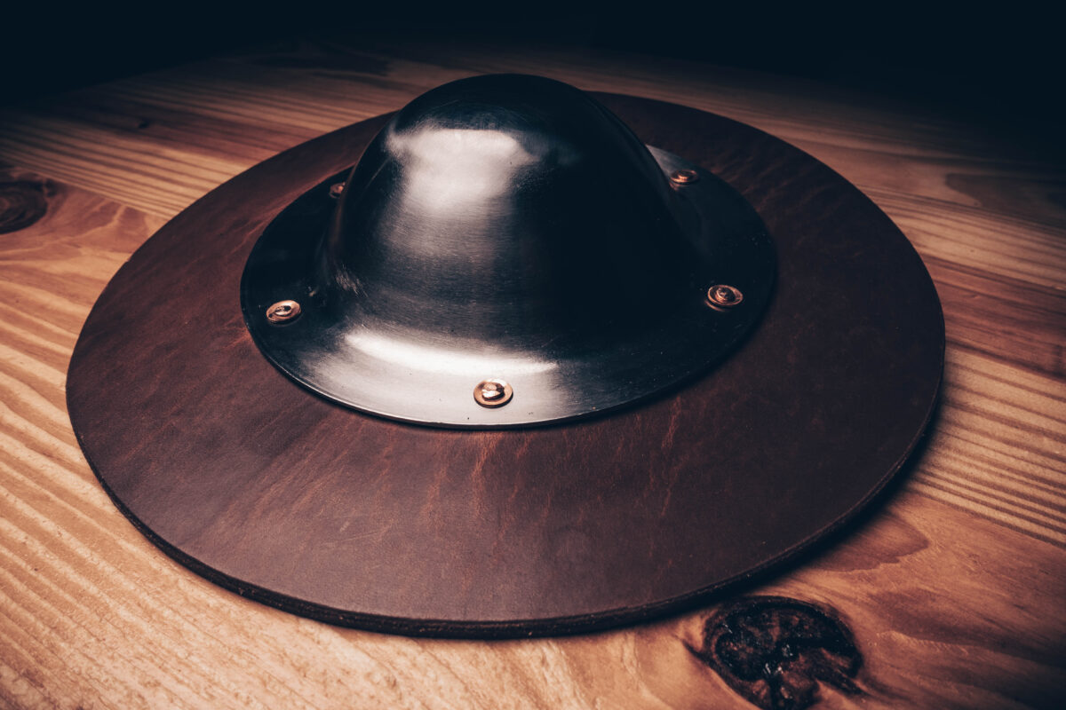 Hardened Leather Buckler – Grommet's Leathercraft