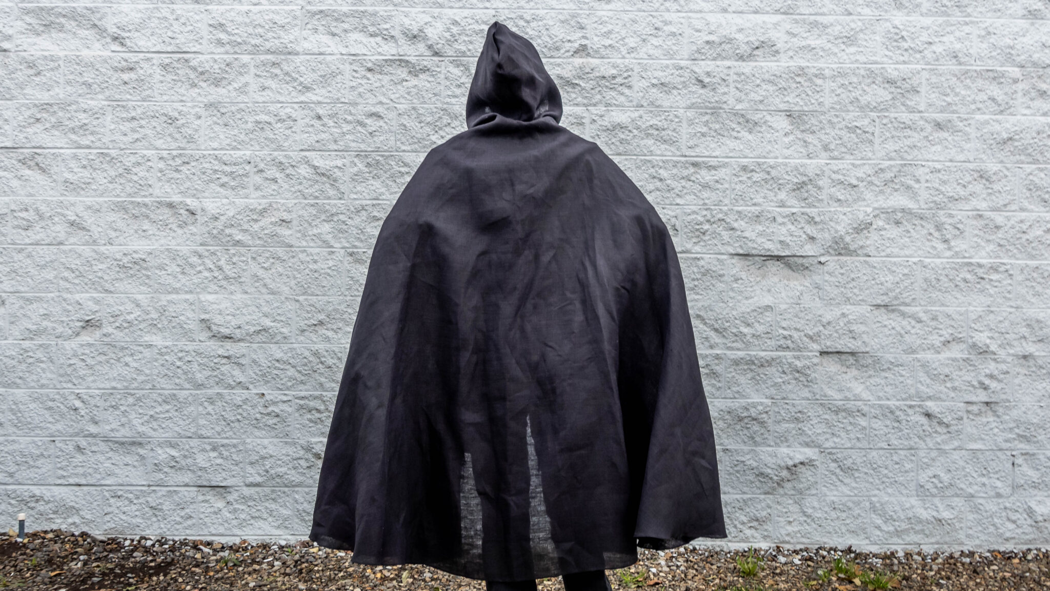 Linen Hooded Cloak - half circle hooded cloak made out of 100% linen