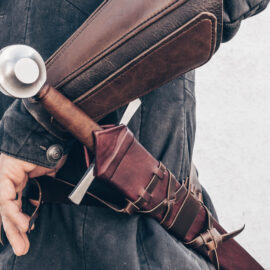 Custom Wood Core Scabbard – Grommet's Leathercraft