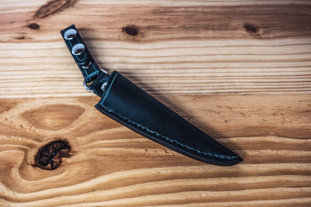 Handmade Leather Sheath for the Benchmade Flyway – Grommet's Leathercraft