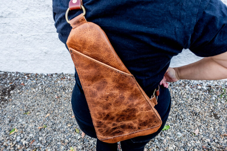 Bison Leather Sling Bag – Grommet's Leathercraft