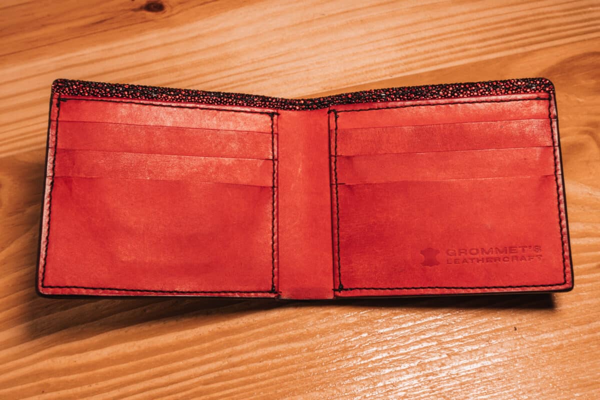 Metallic Red Rayskin Wallet – Grommet's Leathercraft