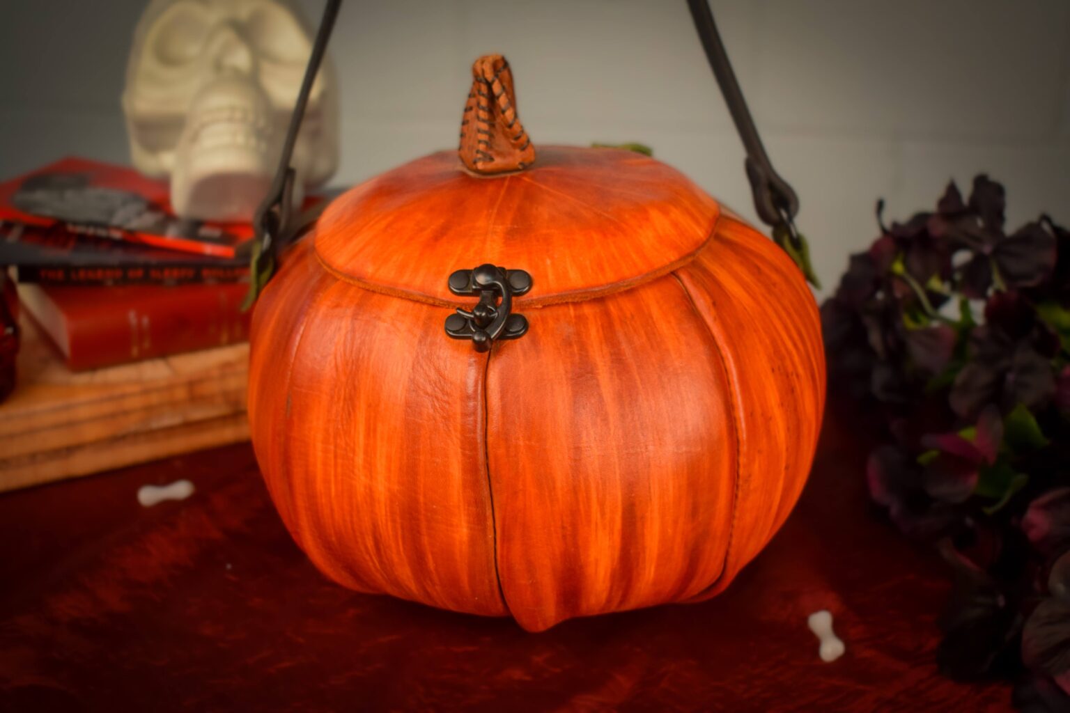 Handmade Leather Pumpkin Bag – Grommet's Leathercraft